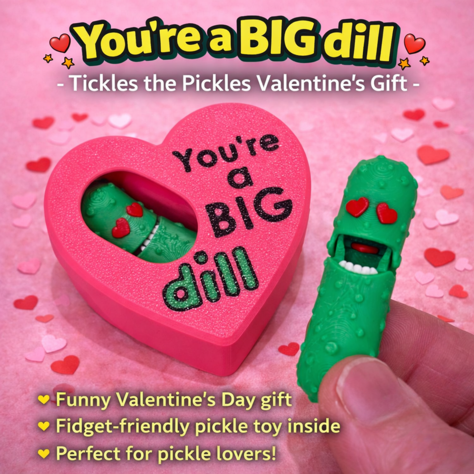You're a BIG Dill! - 3D Valentine Tickles the Pickle Gift – Runamuck ...